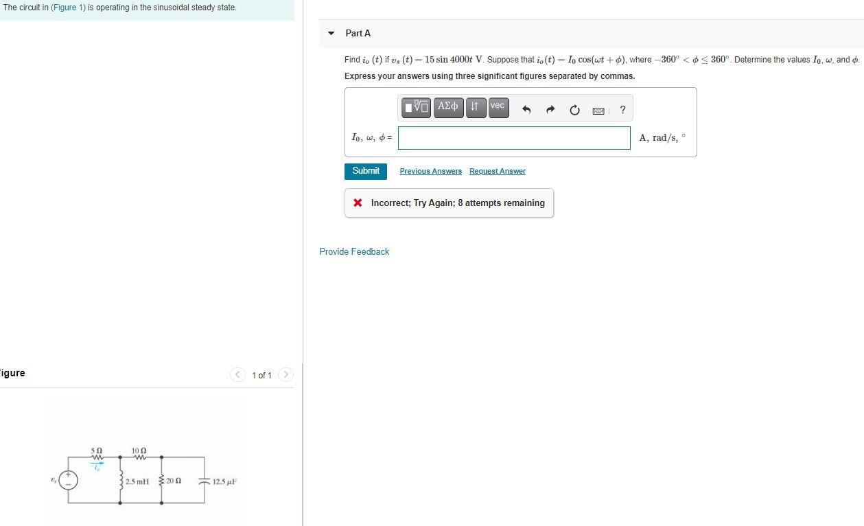 Solved The circuit in (Figure 1) is operating in the | Chegg.com