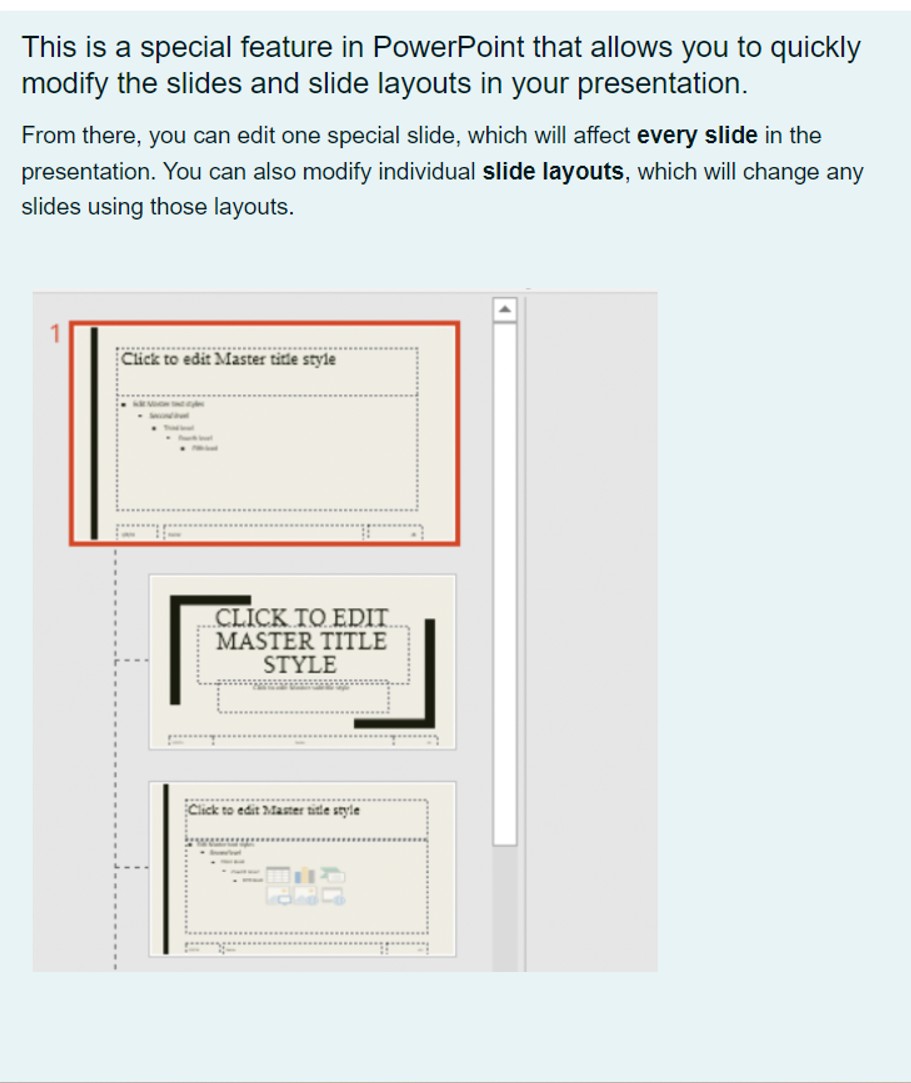 Solved This is a special feature in PowerPoint that allows | Chegg.com