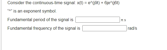 Solved Consider the continuous-time signal: | Chegg.com