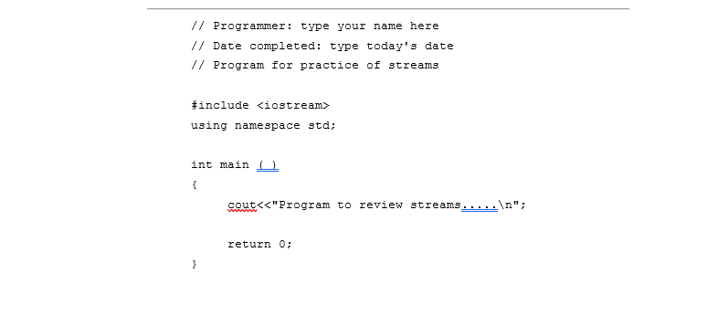 In Class Lab E(short lab) - a short programming | Chegg.com
