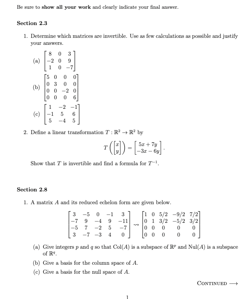 Solved I just need it for study. please answer all of the | Chegg.com
