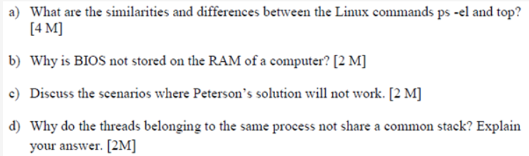 Solved a) ﻿What are the similarities and differences between | Chegg.com