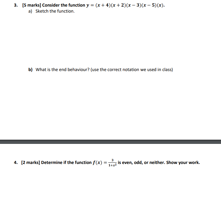 Solved 3. [5 marks] Consider the function | Chegg.com
