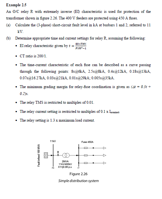 Solved An O/C relay R with extremely inverse (EI) | Chegg.com