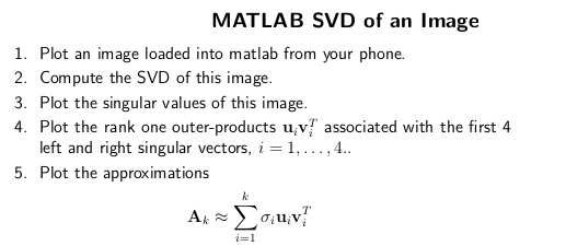Solved MATLAB SVD of an Image 1. Plot an image loaded into | Chegg.com