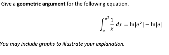 Solved Give a geometric argument for the following equation. | Chegg.com