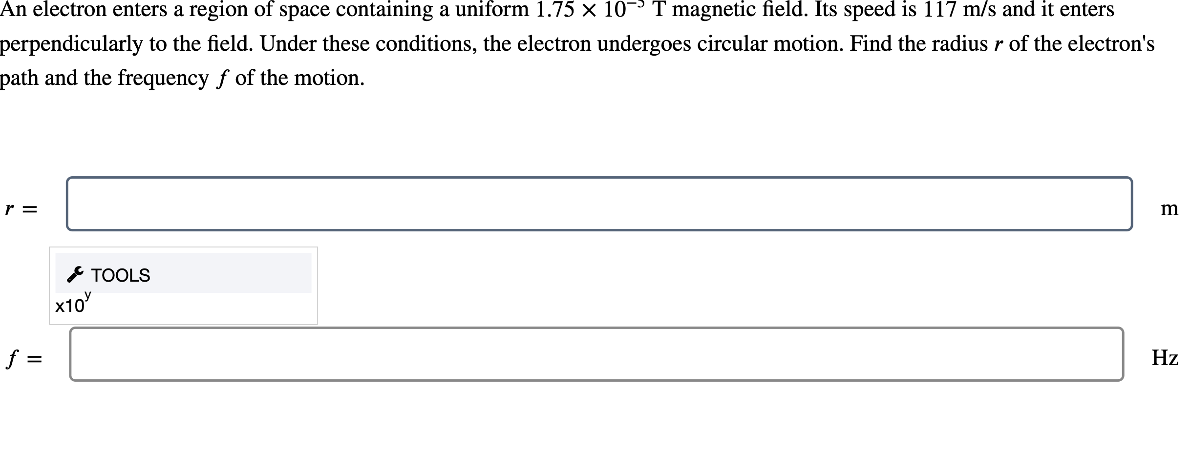 Solved An electron enters a region of space containing a | Chegg.com