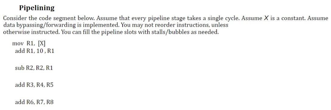 Solved If you are allowed to reorder these instructions, how | Chegg.com