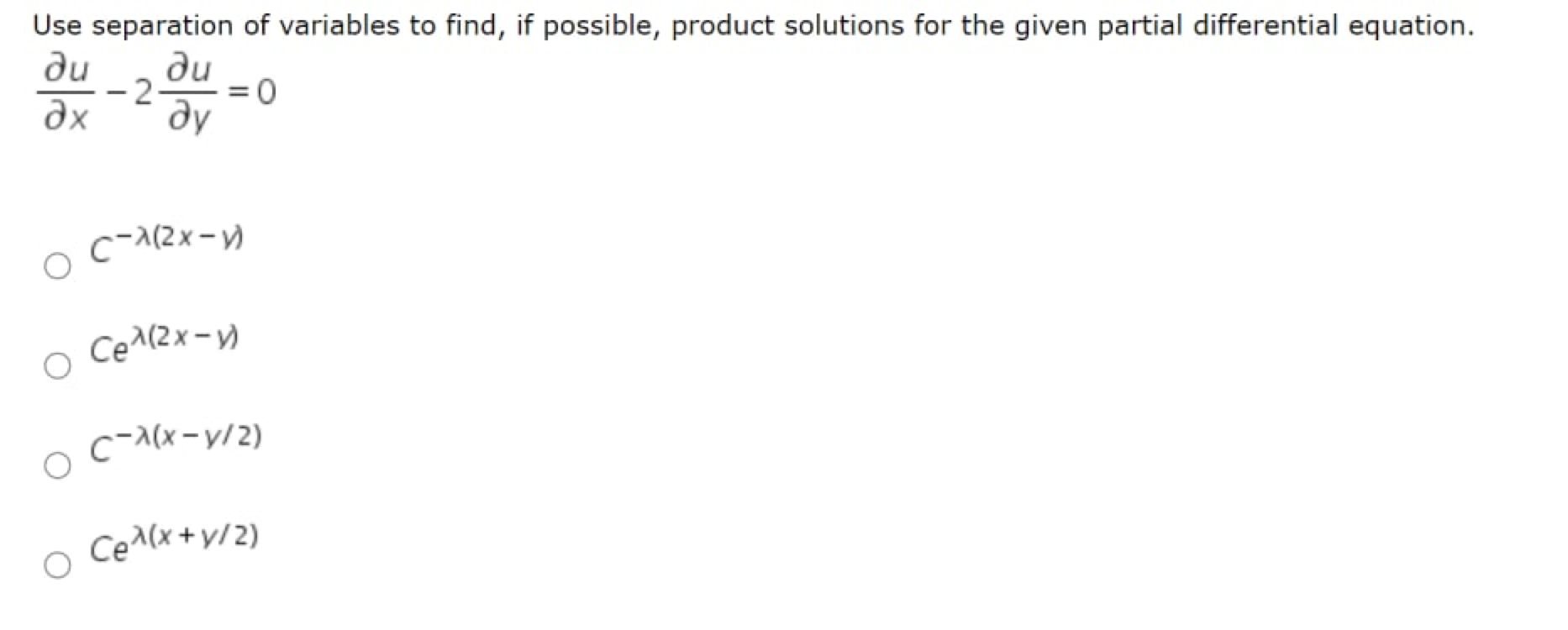 Solved Use separation of variables to find, if possible, | Chegg.com