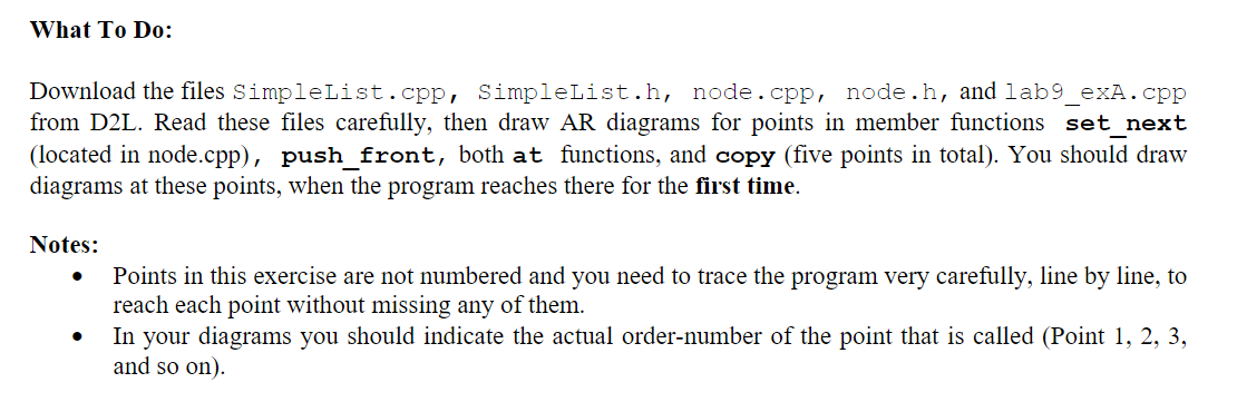 SimpleList.cpp #include using namespace | Chegg.com