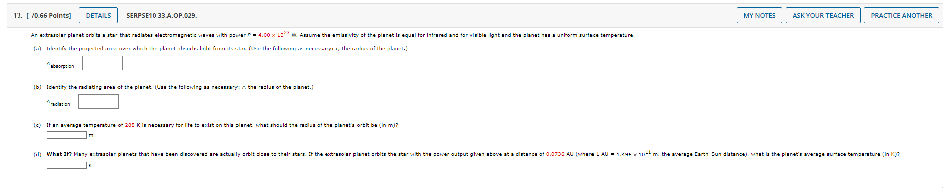 Solved An Astasprenen = (b) Identify the radiating area of | Chegg.com