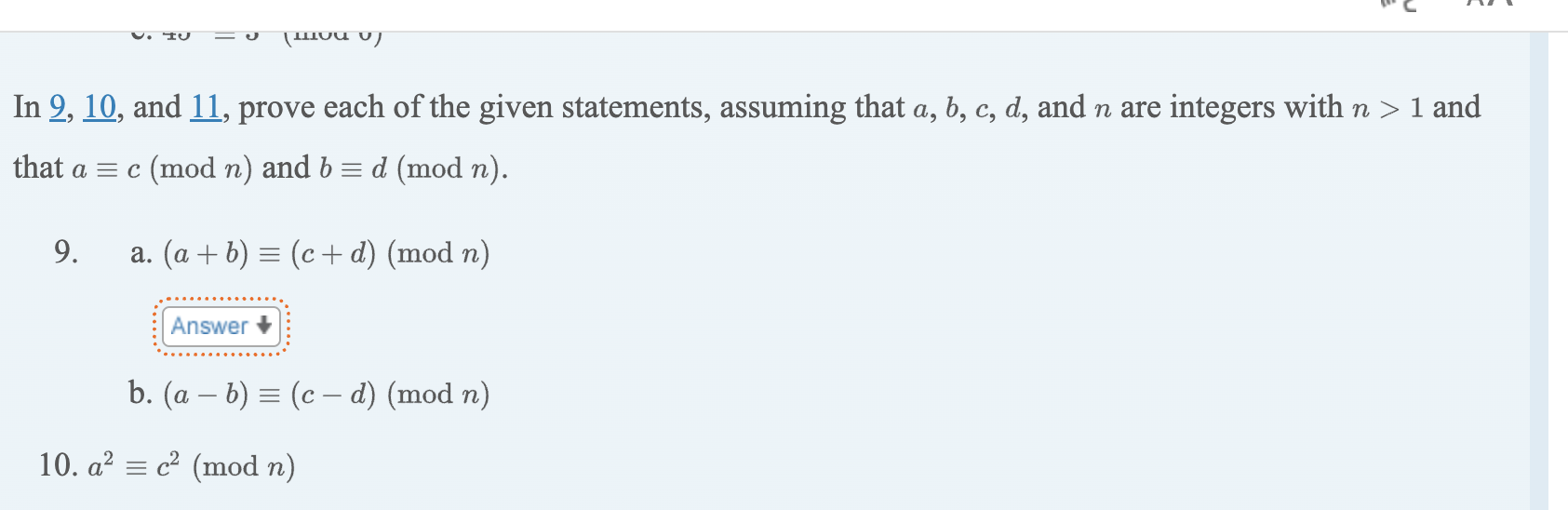 Solved In 9,10, and 11, prove each of the given statements, | Chegg.com