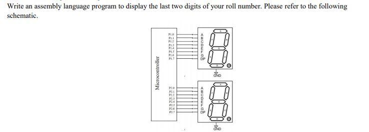 Solved Write an assembly language program to display the | Chegg.com