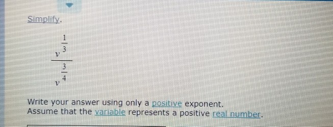 Solved Simplify. Write your answer using only a positive | Chegg.com
