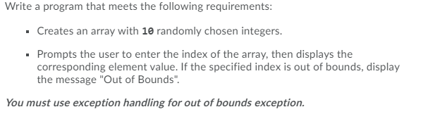 Solved Write a program that meets the following | Chegg.com
