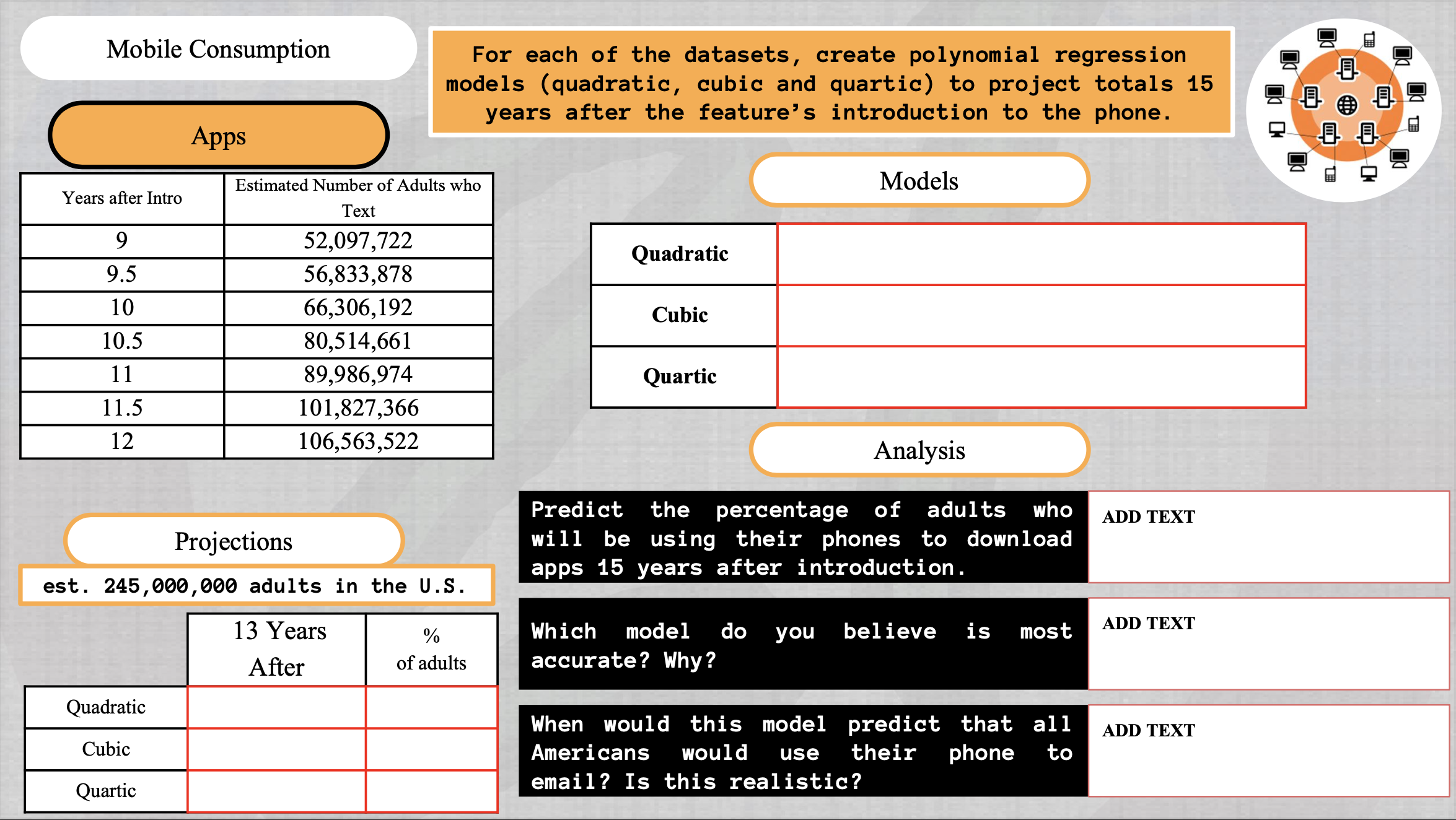 Solved given the datapoints in the table on the left, create | Chegg.com