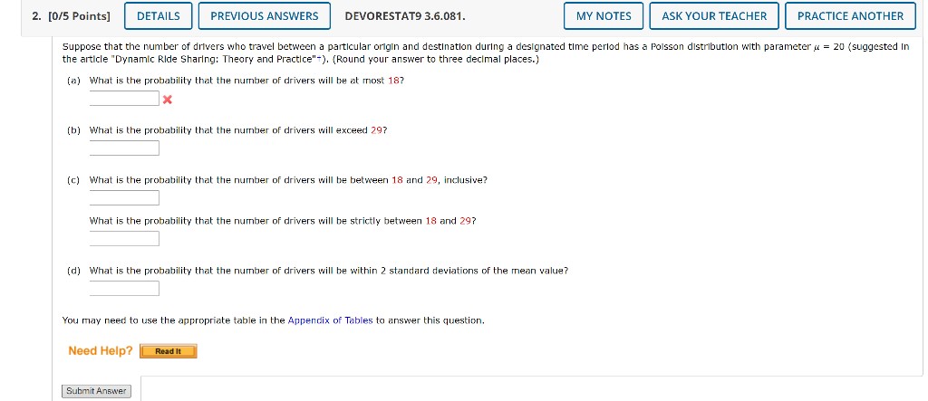 Solved 2. [0/5 Points] DETAILS PREVIOUS ANSWERS DEVORESTAT9 | Chegg.com