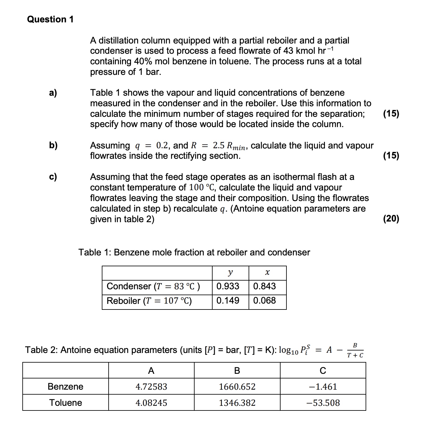 Solved Can i get all of question 1 answered by using a graph | Chegg.com