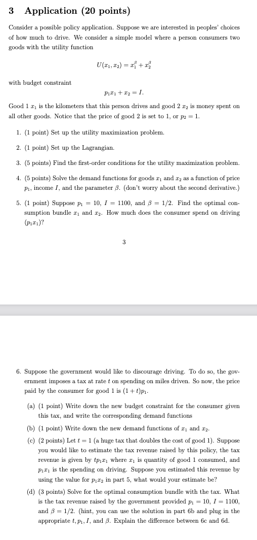 Solved 3 ﻿Application (20 ﻿points)Consider a possible policy | Chegg.com