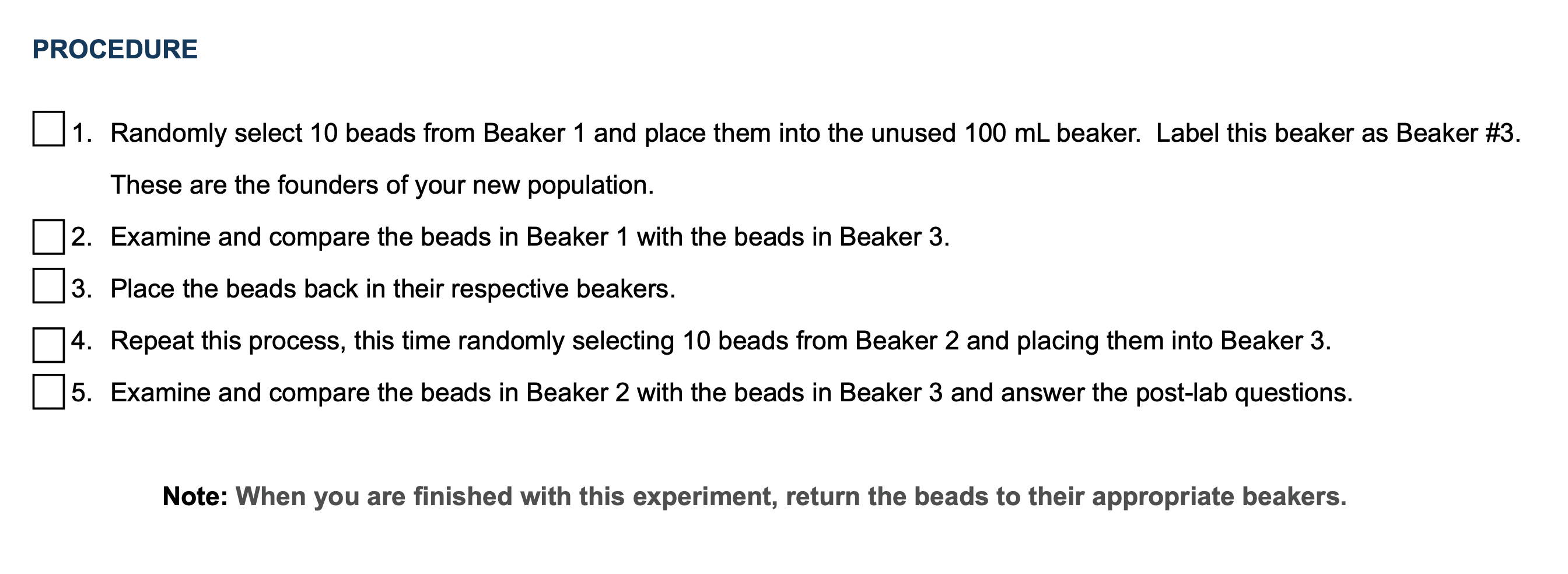 Solved Experiment Inventory Materials Labware Beads in | Chegg.com