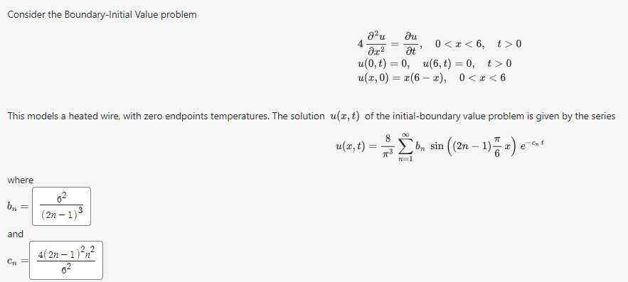 Solved Consider The Boundary Initial Value 6780