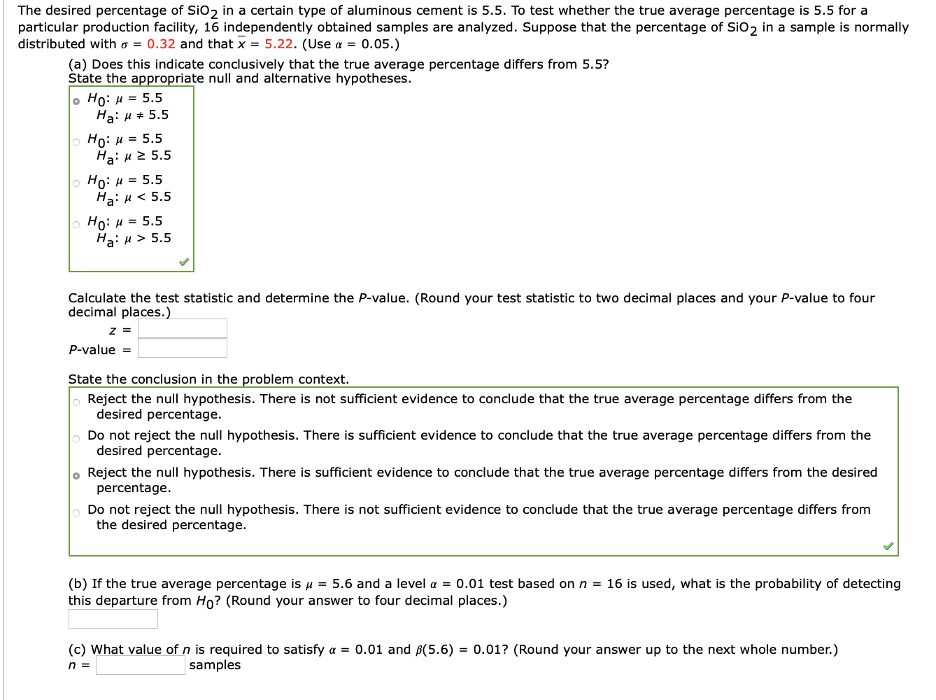 Solved The desired percentage of SiO2 in a certain type of | Chegg.com