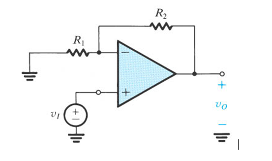 Solved Pay attention to the non-inverting amplifier circuit | Chegg.com