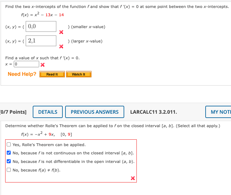 Solved A. Find the two x-intercepts of the function f and | Chegg.com