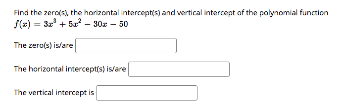 Solved Find the zero(s), the horizontal intercept(s) and | Chegg.com