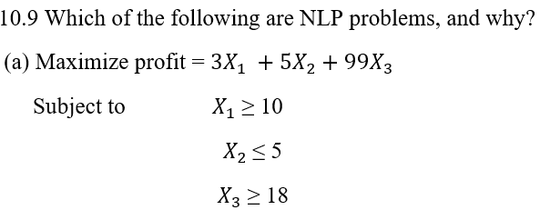 Solved 10.9 Which of the following are NLP problems, and | Chegg.com