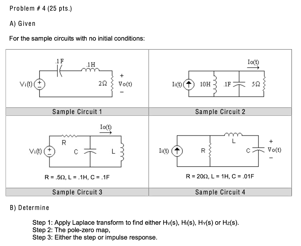 Solved Problem # 4 (25 pts.) A) Given For the sample | Chegg.com
