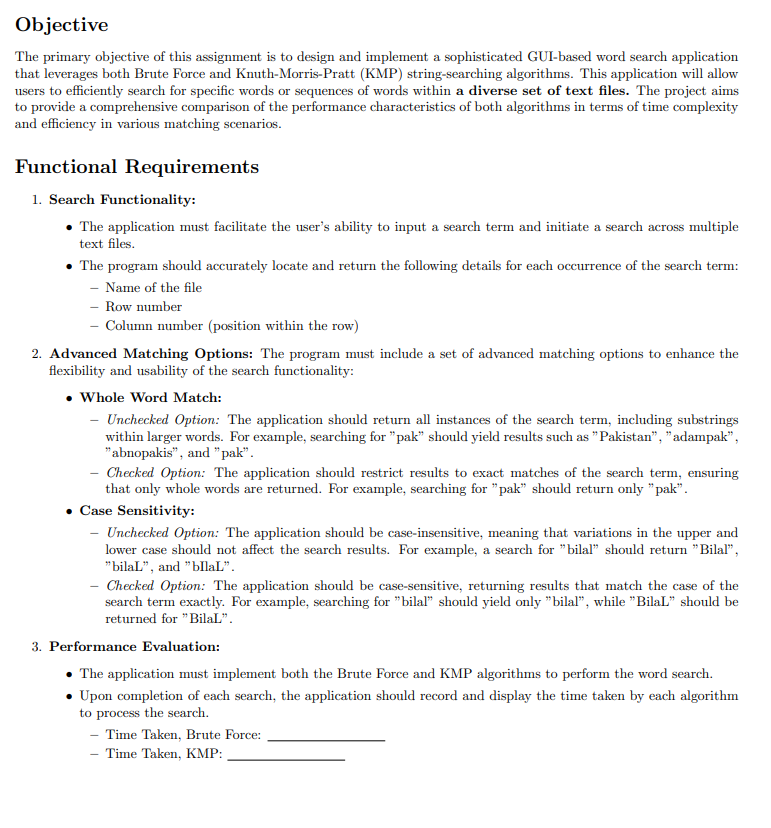 Solved design and implement a sophisticated GUI-based word | Chegg.com