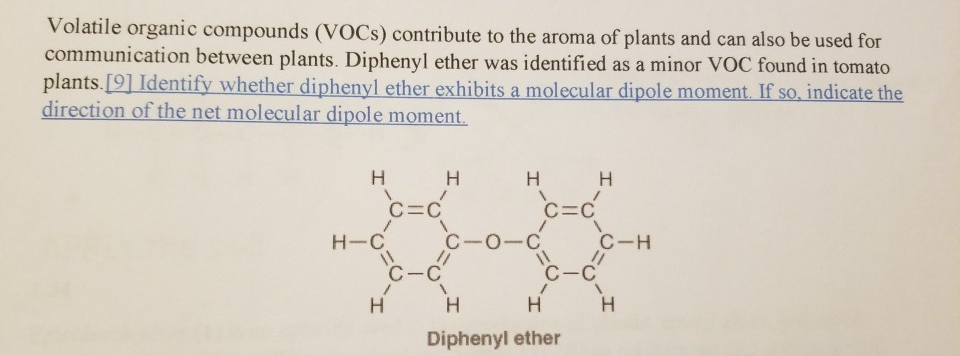 Solved Volatile organic compounds (VOCS) contribute to the | Chegg.com