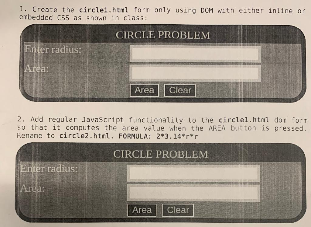 Solved Need in DOM 1 and 2.