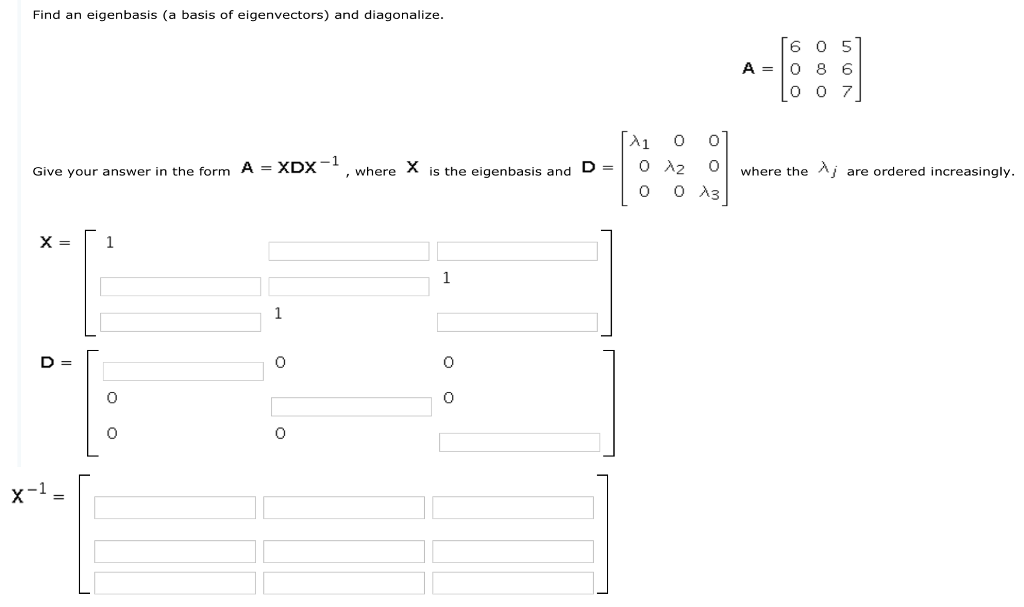 Solved Find an eigenbasis (a basis of eigenvectors) and | Chegg.com