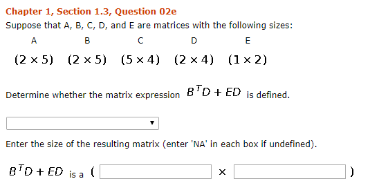 Solved Chapter 1, Section 1.3, Question 02e Suppose that A, | Chegg.com