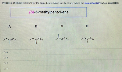 Solved Propose a chemical structure for the name below. Make | Chegg.com