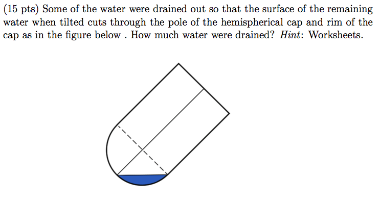 Solved Consider a tank in the form of a right circular | Chegg.com