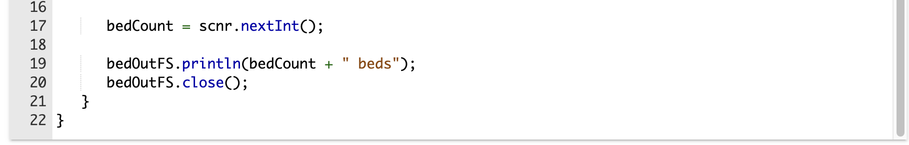 Solved Declare a FileOutputStream named bedFStream and a | Chegg.com