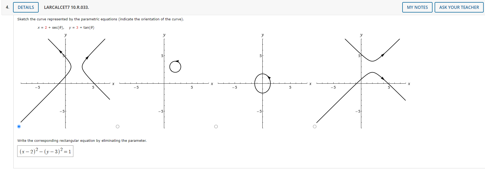 Solved Sketch the curve represented by the parametric | Chegg.com Solved Sketch the curve represented by the parametric | Chegg.com