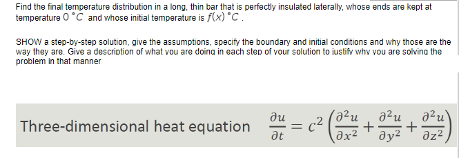 Solved Find the final temperature distribution in a long, | Chegg.com