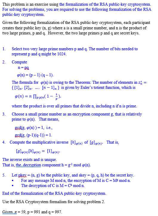 This problem is an exercise using the formalization | Chegg.com