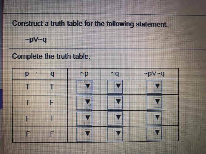 Solved Let p and q represent the following simple | Chegg.com