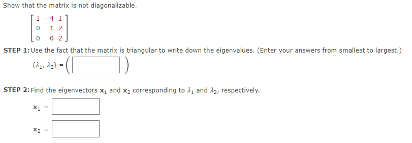 Solved Show that the matrix is not diagonalizable. | Chegg.com