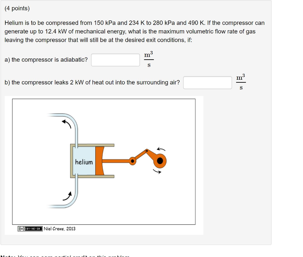 Solved (4 points) Helium is to be compressed from 150 kPa | Chegg.com