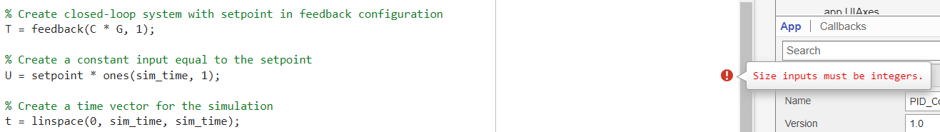 Solved % Get slider valuesKp = app.KpSlider.Value;Ki = | Chegg.com