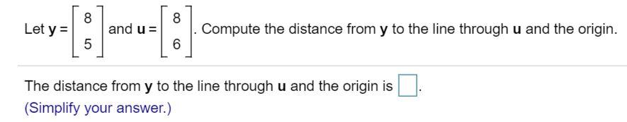 Solved 5 Write y as the sum of two orthogonal vectors, one | Chegg.com
