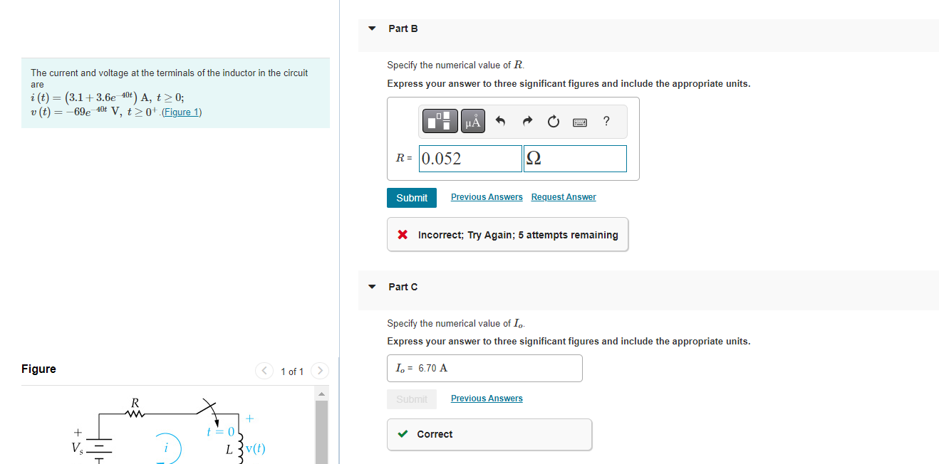 Solved The current and voltage at the terminals of the | Chegg.com
