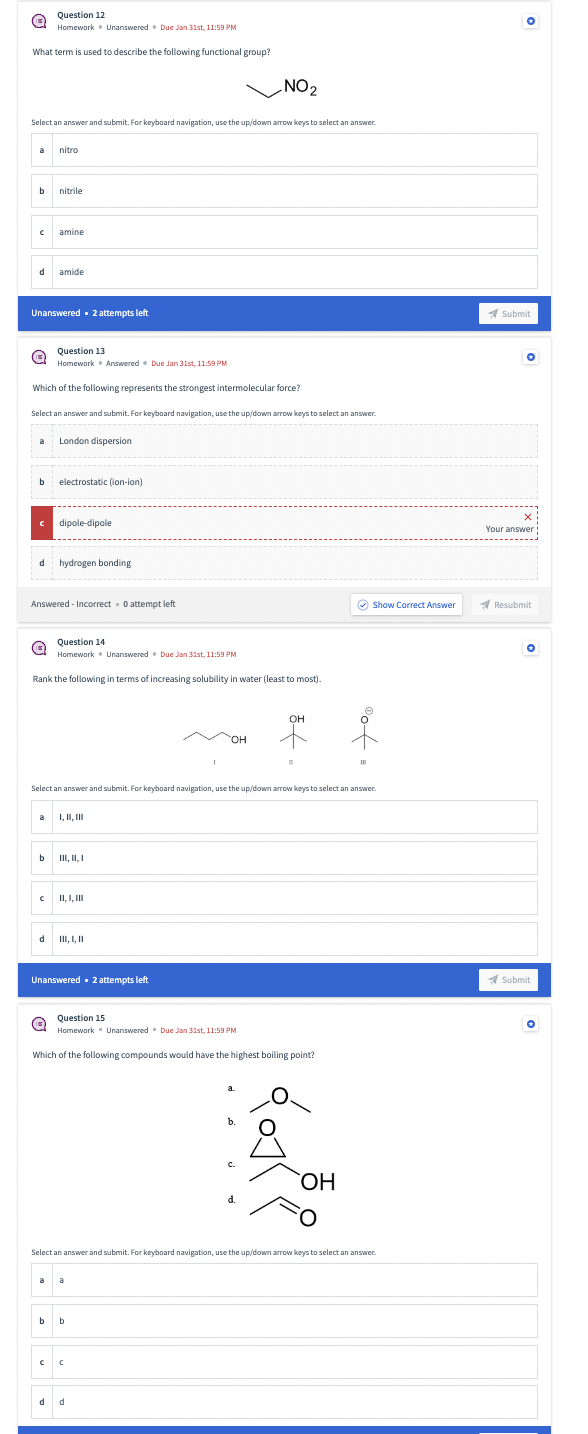 Solved Rank the following bonds from weakest to strongest | Chegg.com