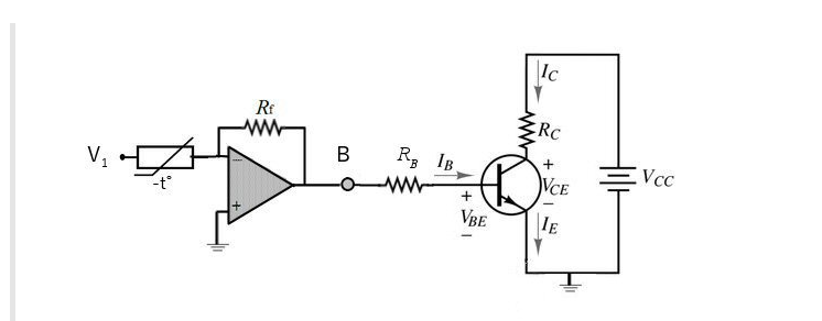 Solved The thermistor (NTC) in the figure is connected to a | Chegg.com